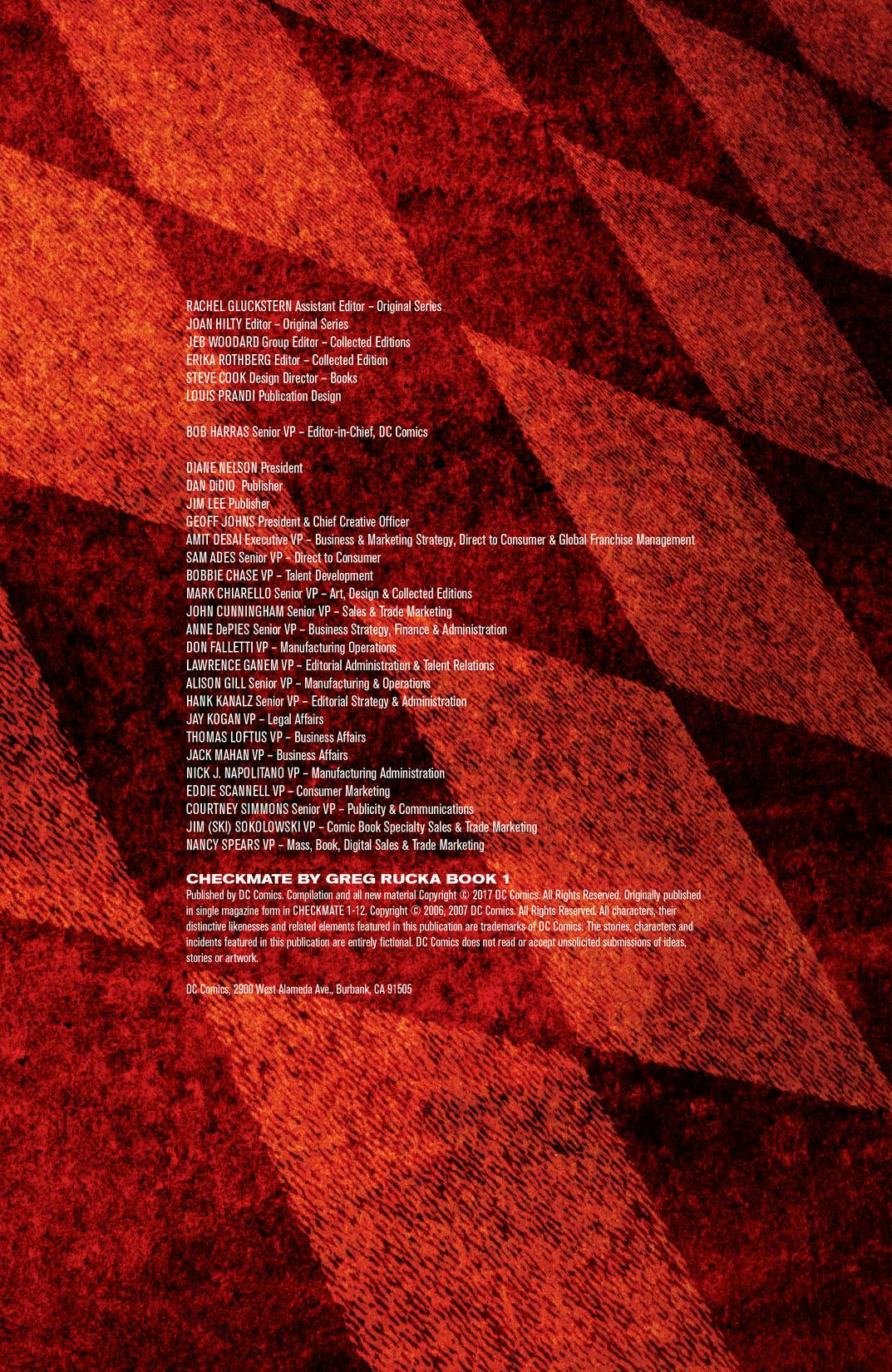 Checkmate By Greg Rucka Book 1