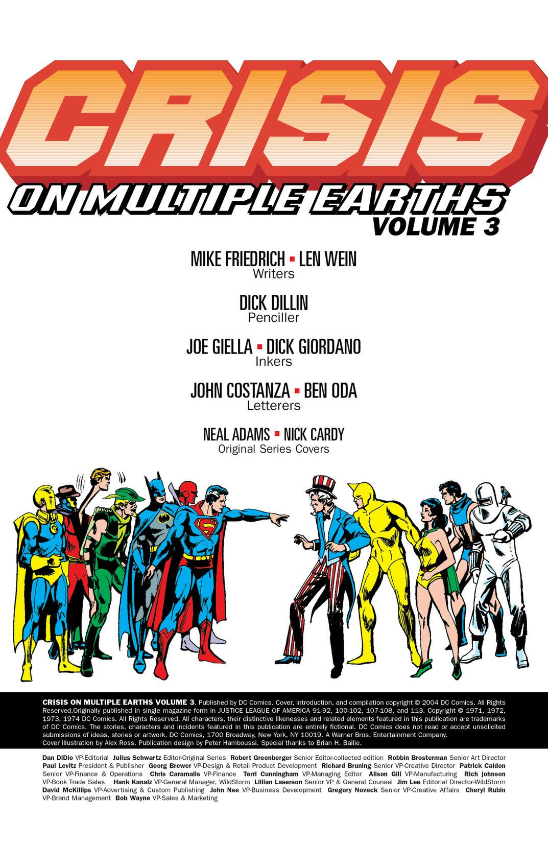 Crisis on Multiple Earths Vol. 3