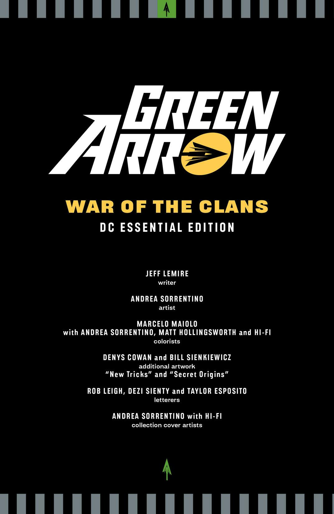 Green Arrow: War of the Clans (DC Essential Edition)