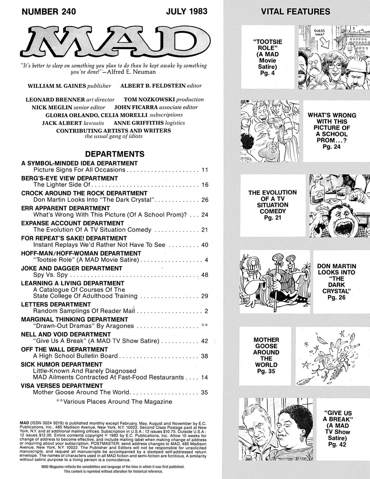 Mad Magazine #240