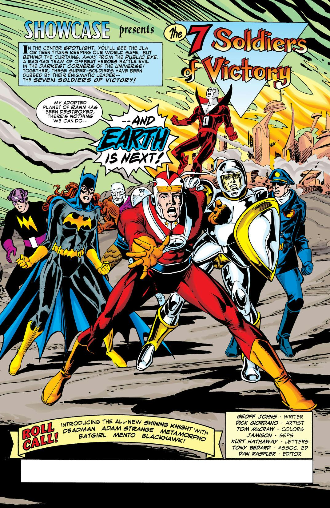 [Artwork] The Seven Soldiers of Victory from 2000's "Silver Age" event: Batgirl, Adam Strange ...