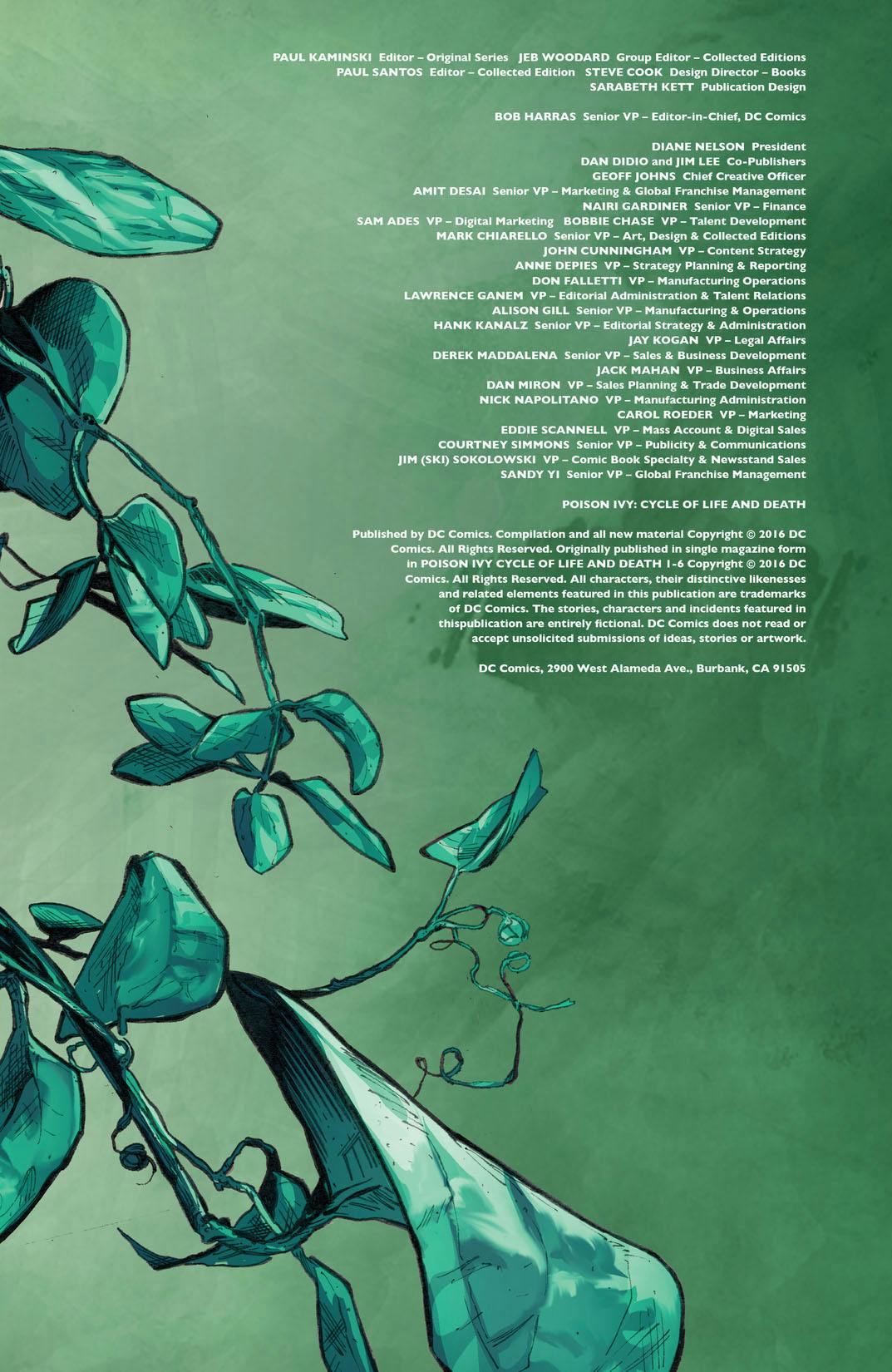 Poison Ivy: Cycle of Life and Death
