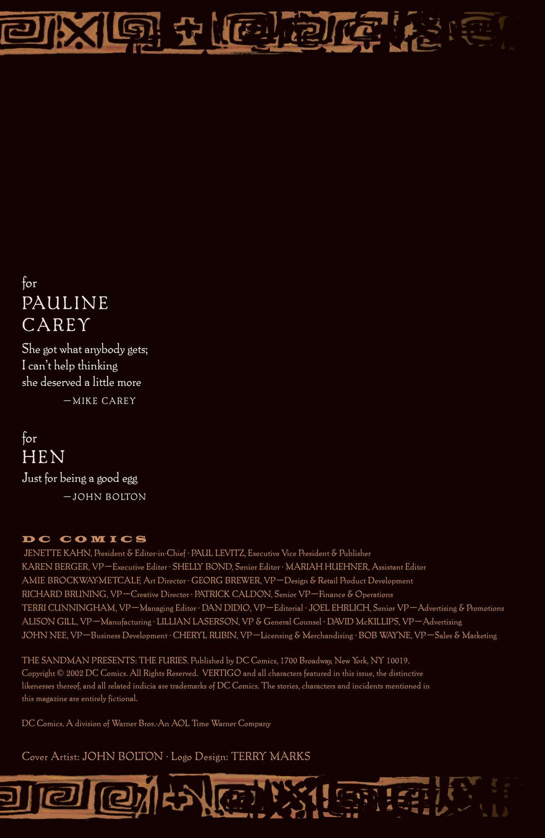 The Sandman Presents: The Furies